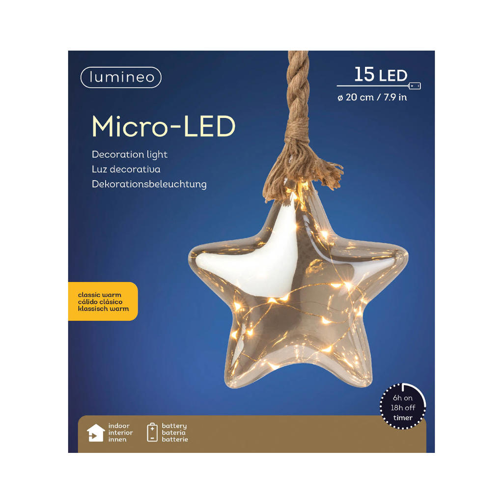 Lumineo micro LED ster BO binnen | wehkamp
