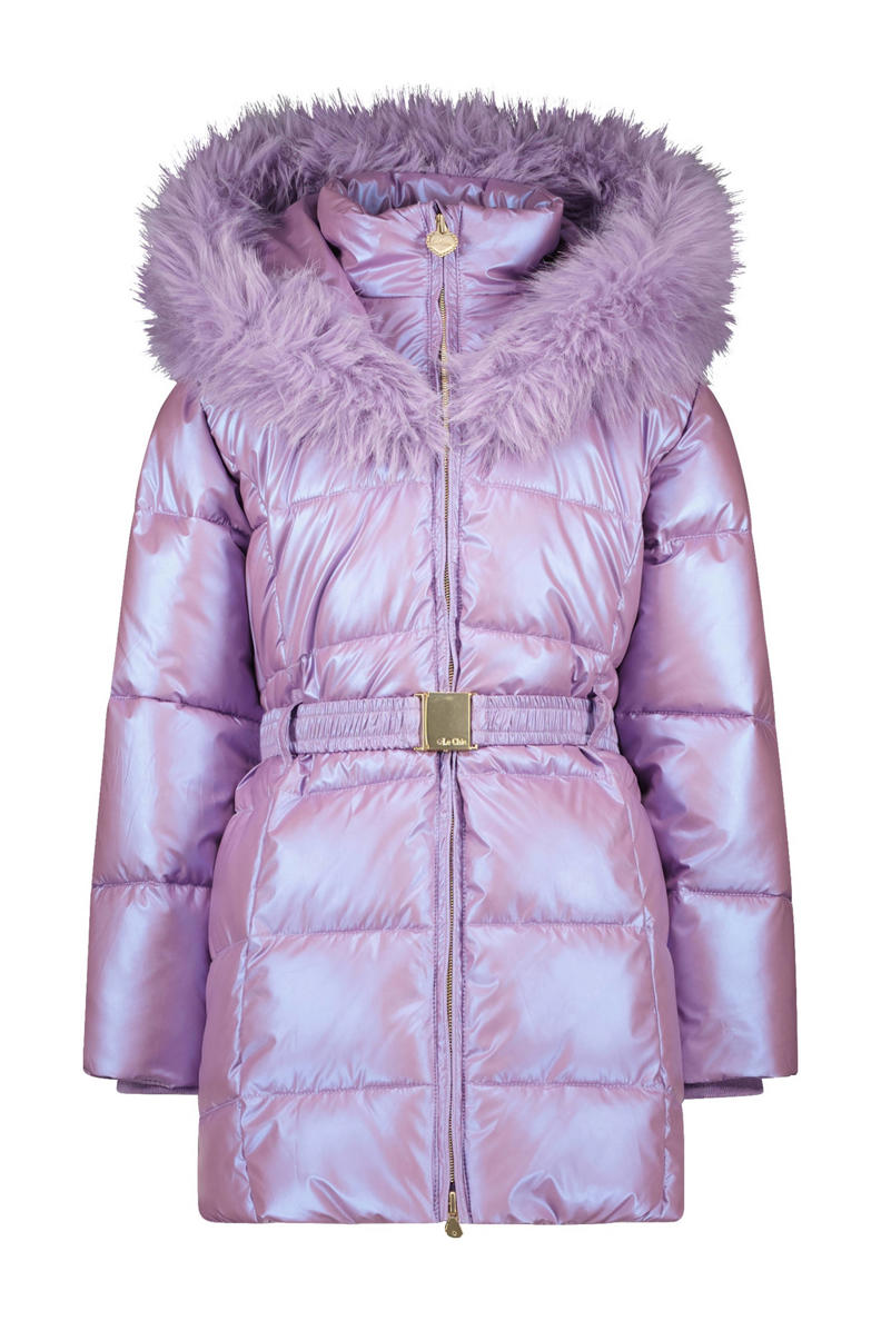 Le Chic gewatteerde winterjas BODETTE metallic lila | wehkamp
