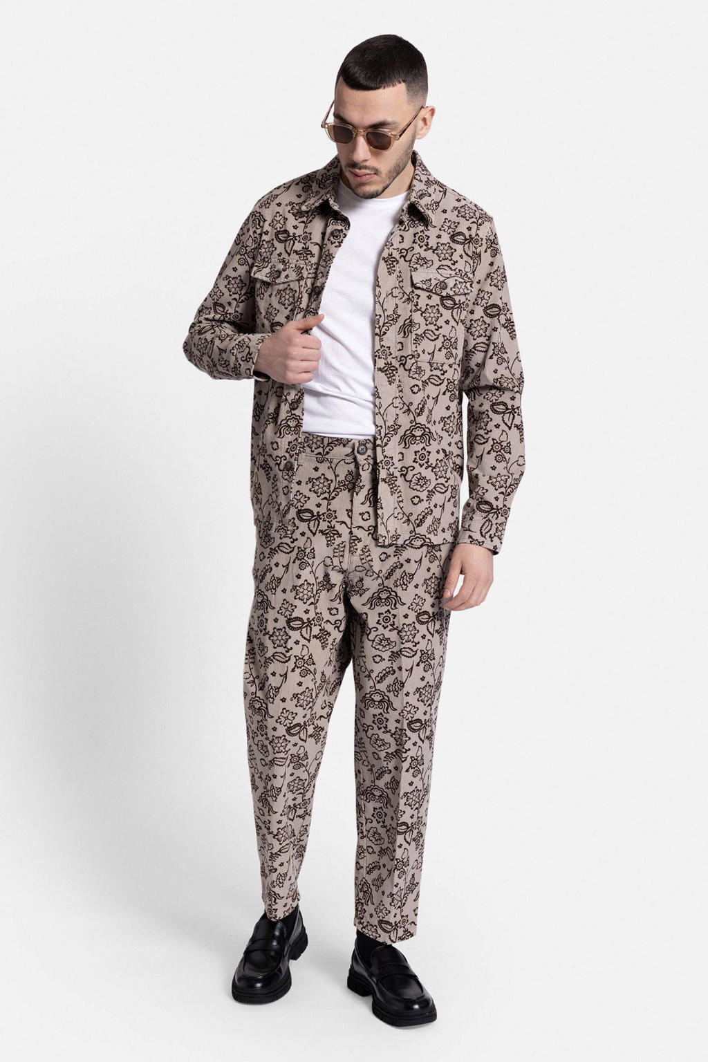 Redefined Rebel corduroy overshirt RRTrenton met all over print vintage ...