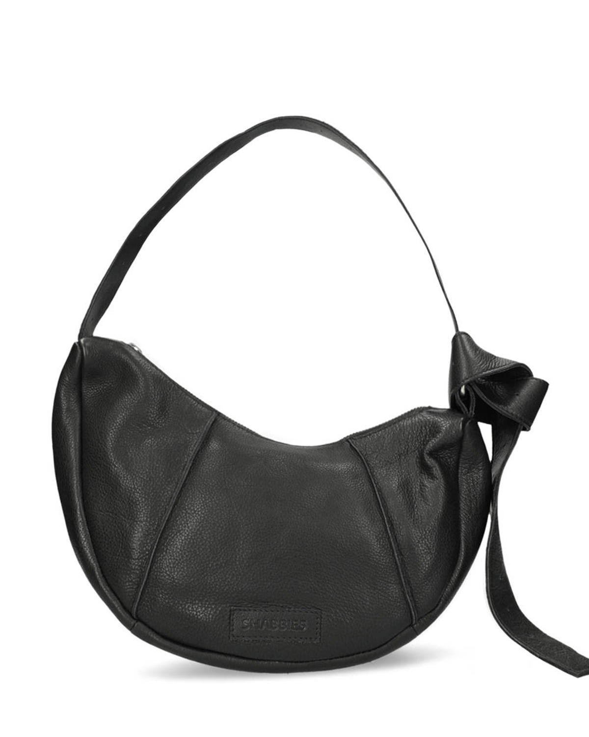 Shabbies Amsterdam leren schoudertas Platamini zwart | wehkamp