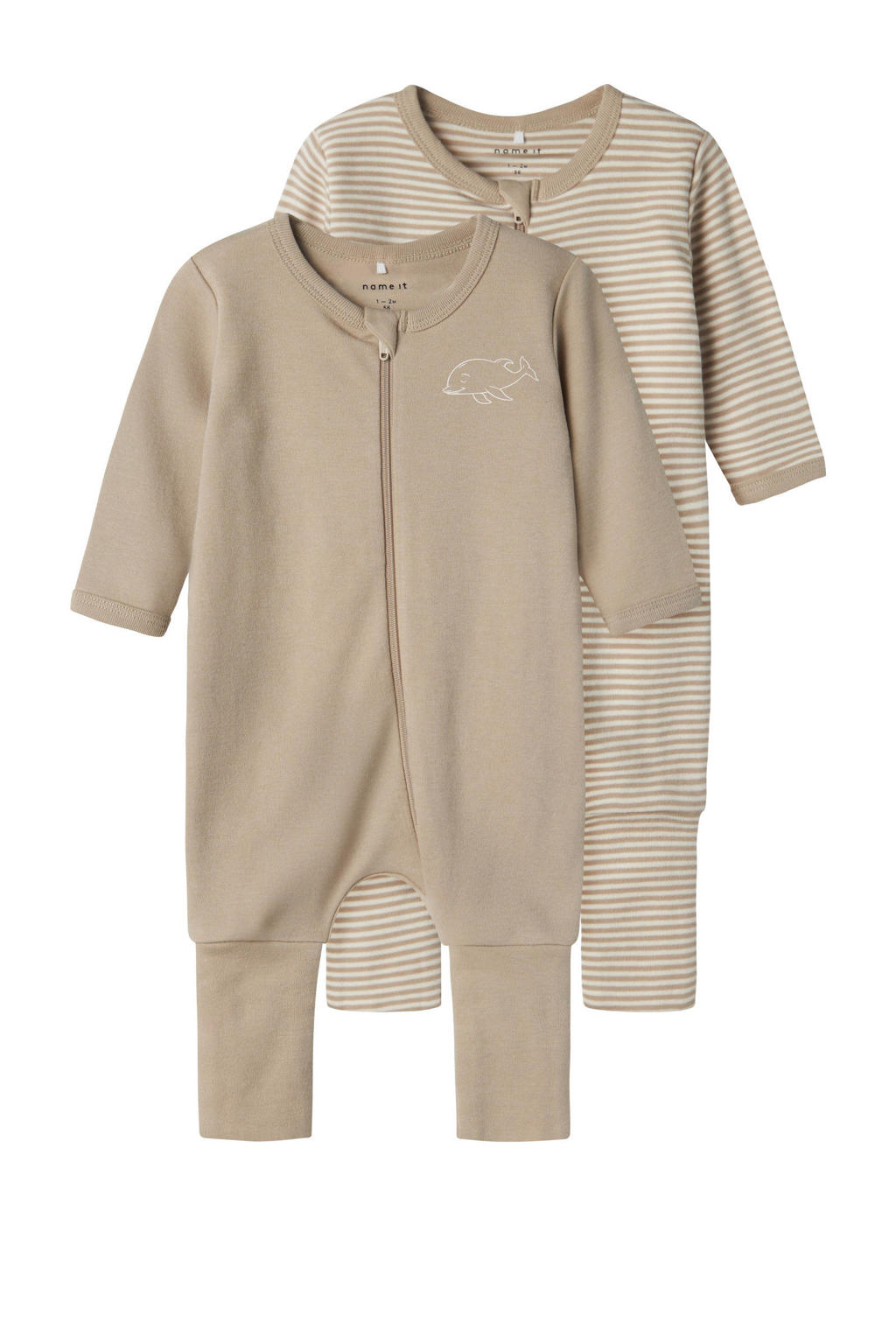 NAME IT BABY pyjama - set van 2 donkerblauw/wit | wehkamp