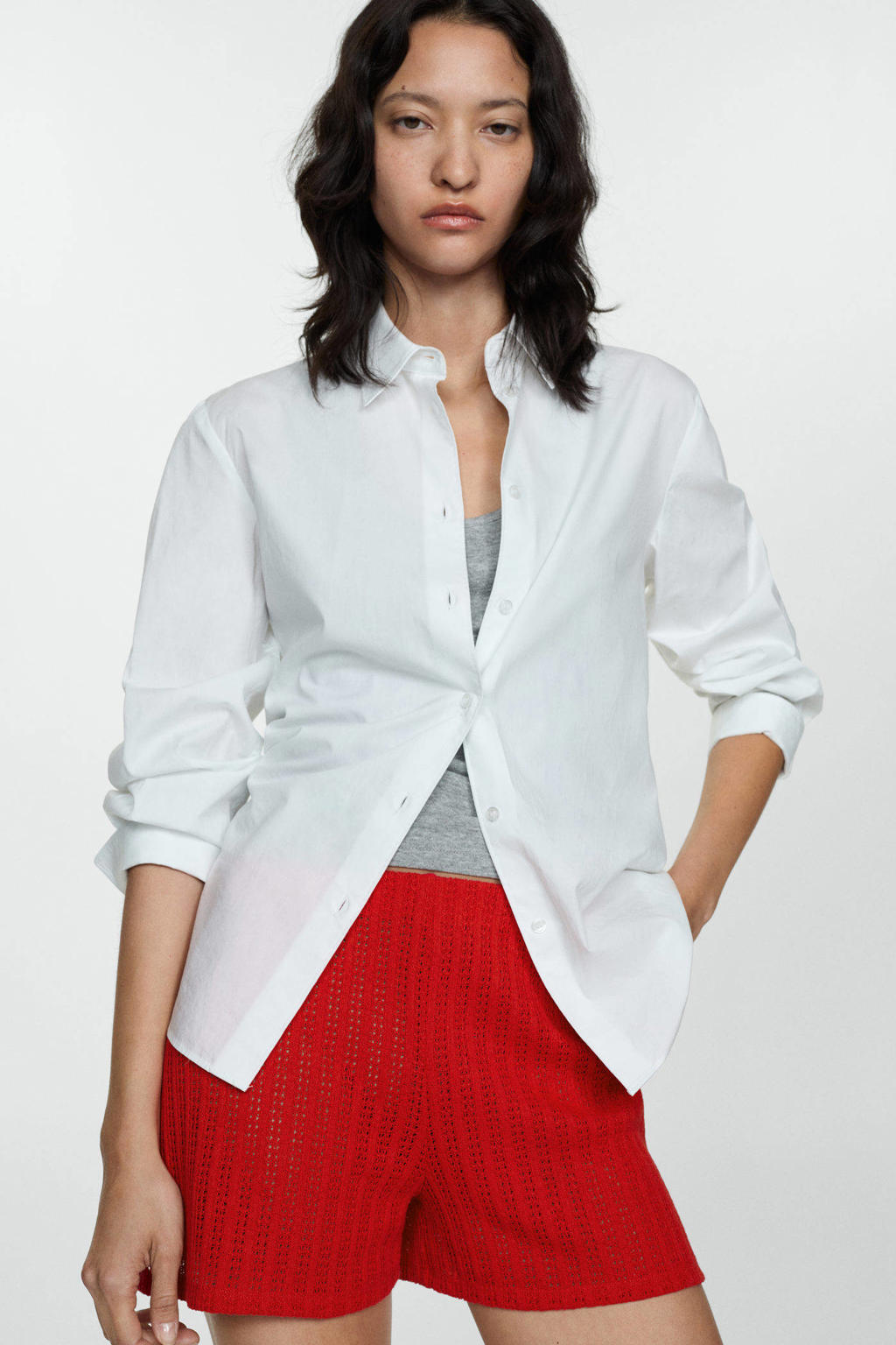 Mango skinny short rood kopen? | Morgen in huis | wehkamp