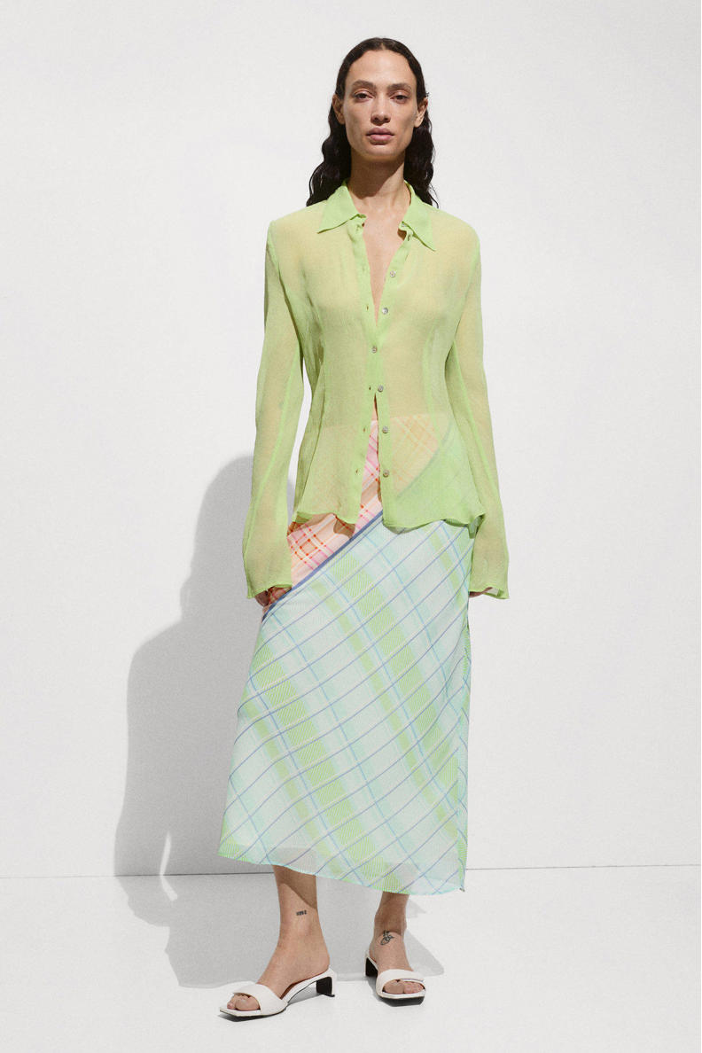 Mango maxi rok met all over print blauw/groen/rood | wehkamp