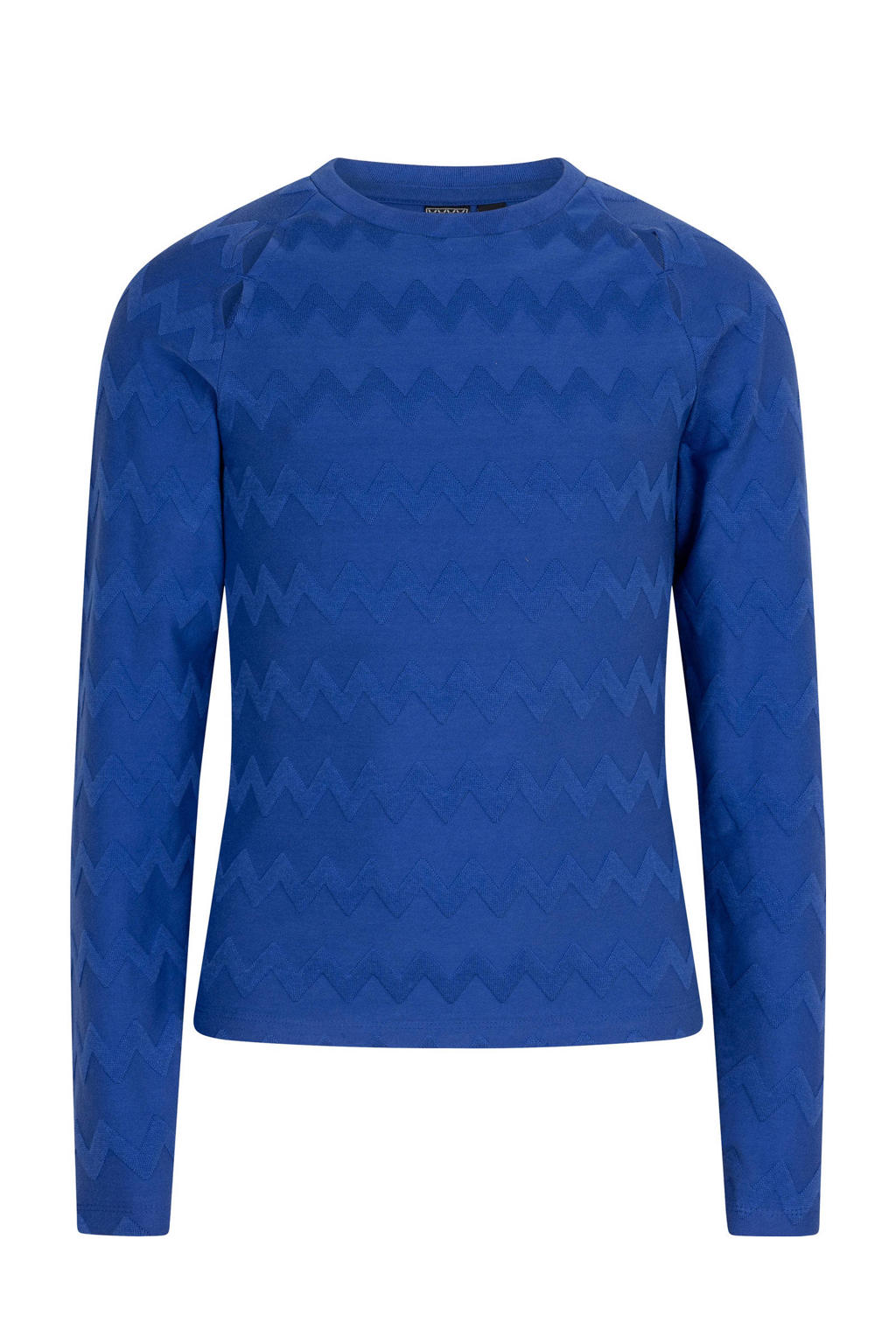 Indian Blue Jeans top met ingebreid patroon kobaltblauw | wehkamp