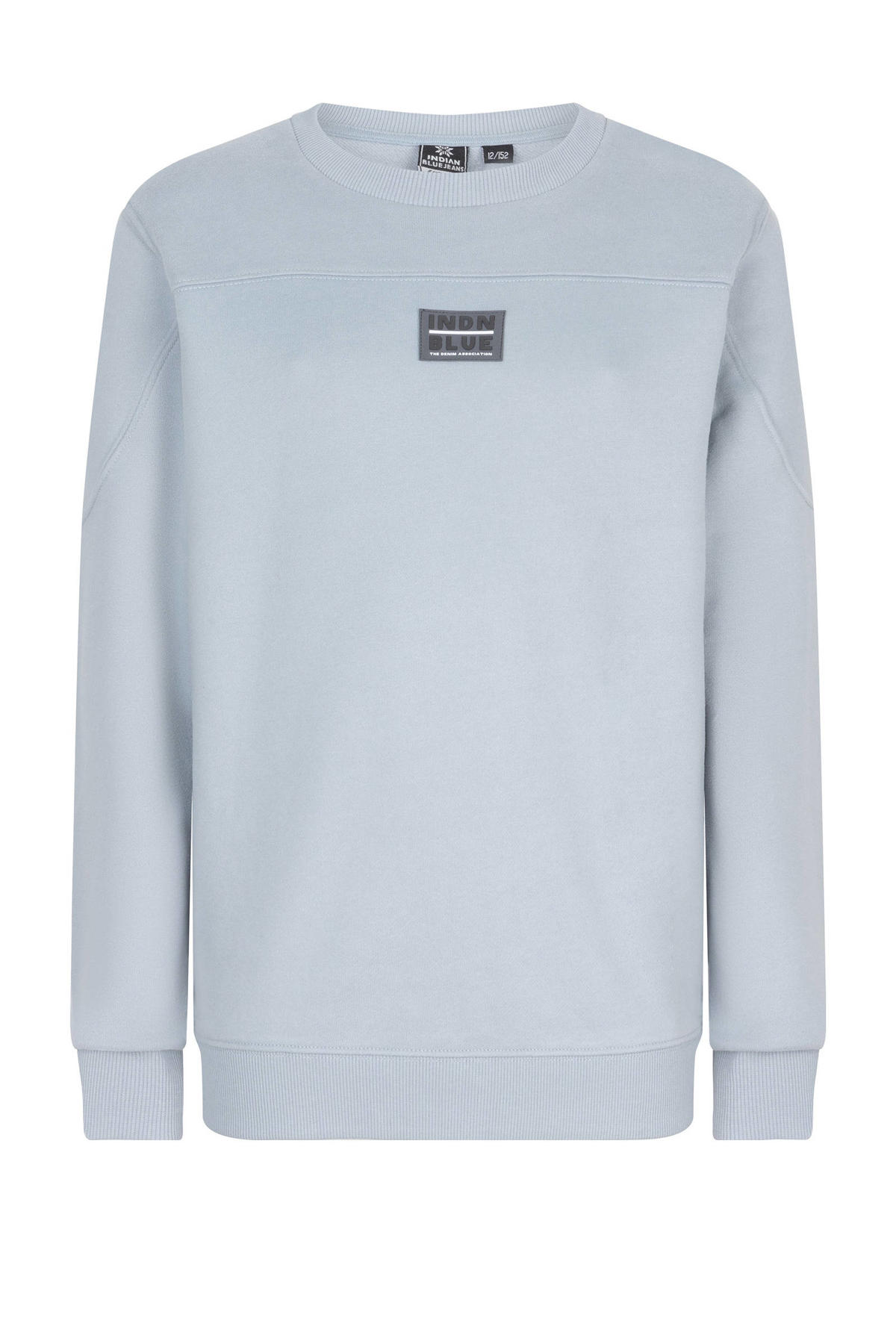 Indian Blue Jeans sweater met logo grijsblauw | wehkamp