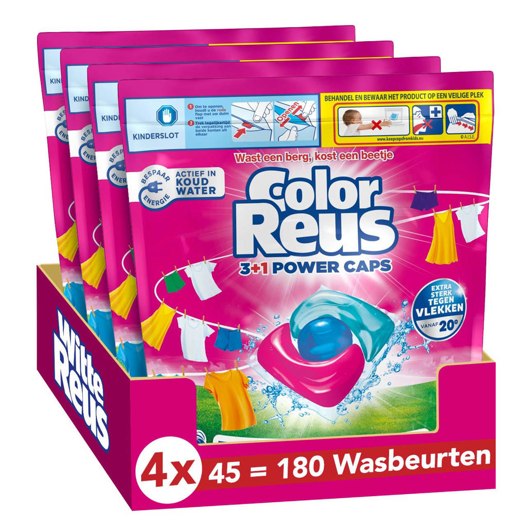 Witte Reus Color Reus 3+1 Power Caps - voordeelverpakking -4 x 45 ...