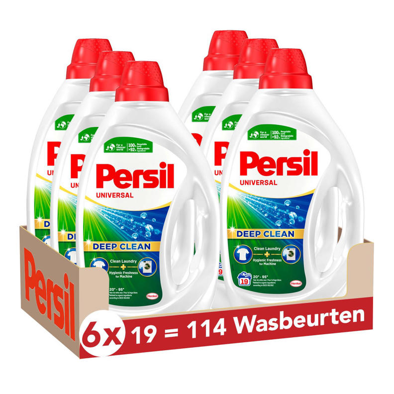 Persil Universal Gel wasmiddel - voordeelverpakking - 6 x 19 wasbeurten ...