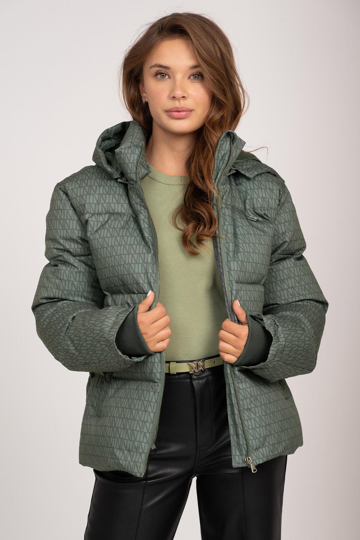 NIK&NIK gewatteerde winterjas Harper zachtgroen | wehkamp