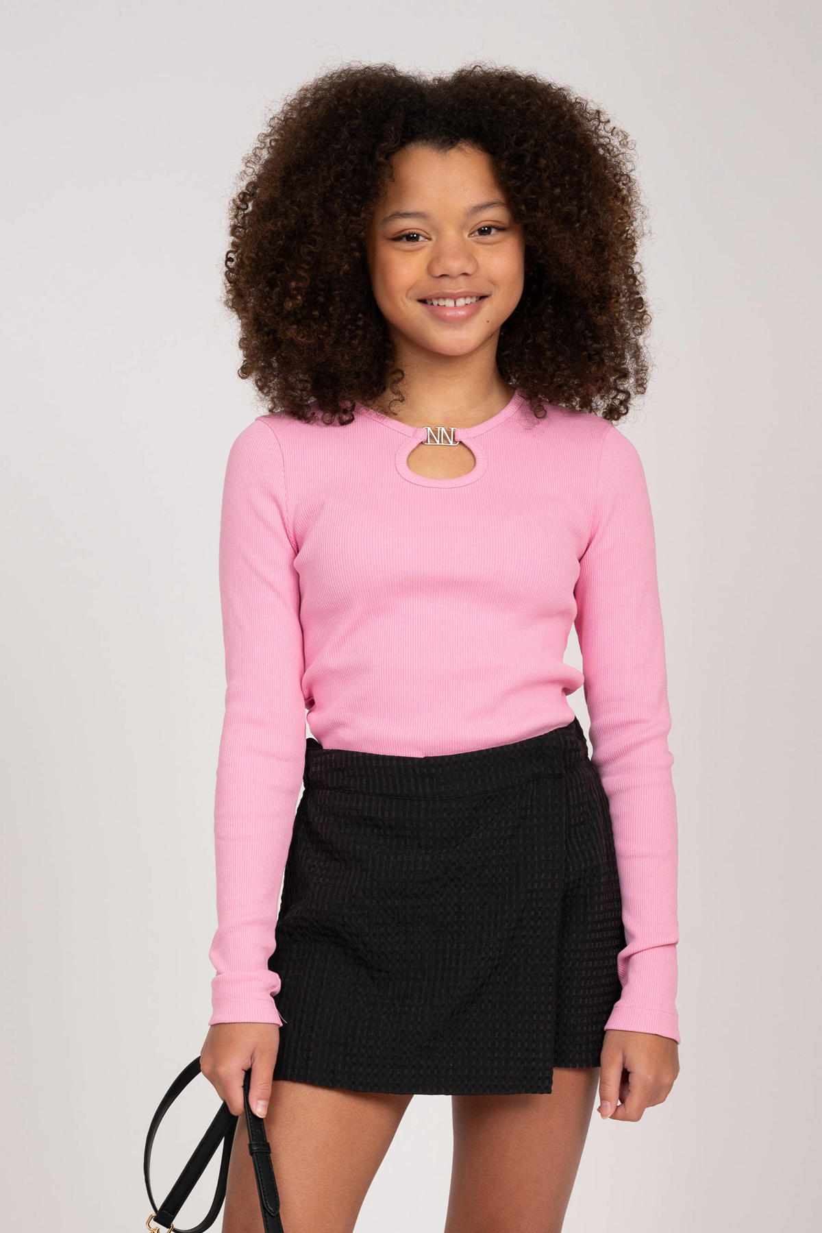 NIK&NIK ribgebreide top Presley roze | wehkamp