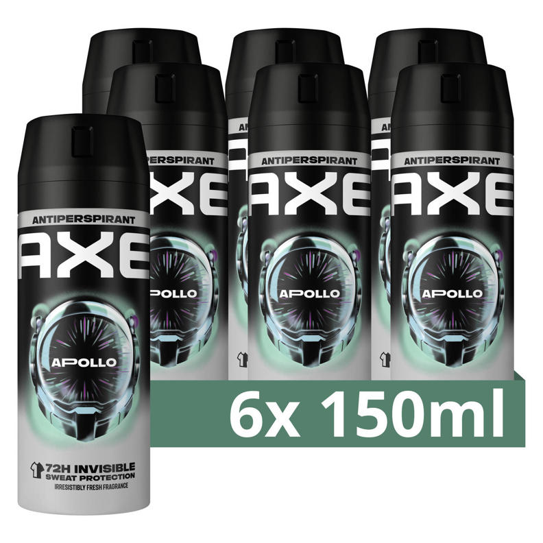 Axe Apollo anti-transpirant spray - 6 x 150 ml | wehkamp