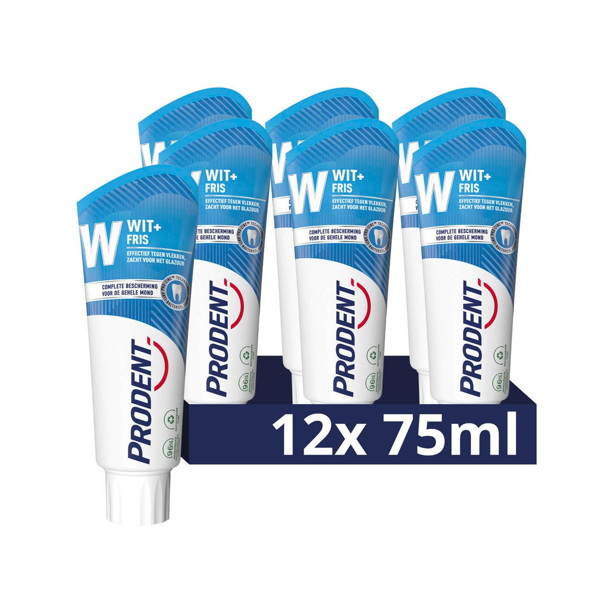 Prodent Wit + Fris tandpasta - 12 x 75 ml | wehkamp