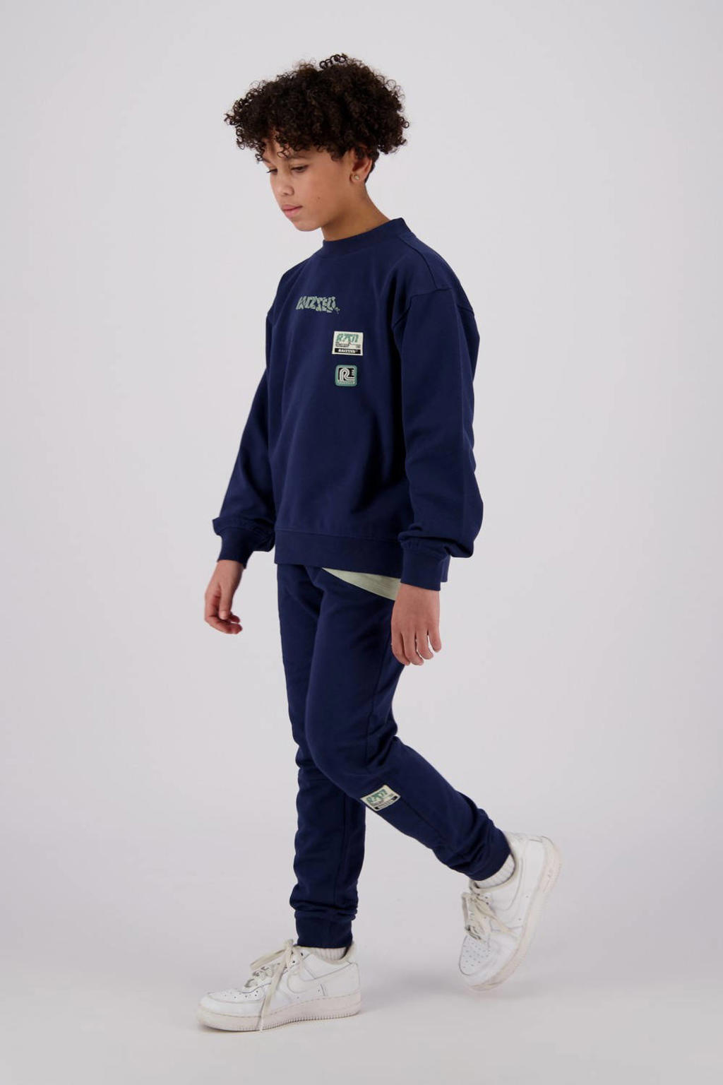 Raizzed tapered fit joggingbroek Tezu met logo donkerblauw | wehkamp