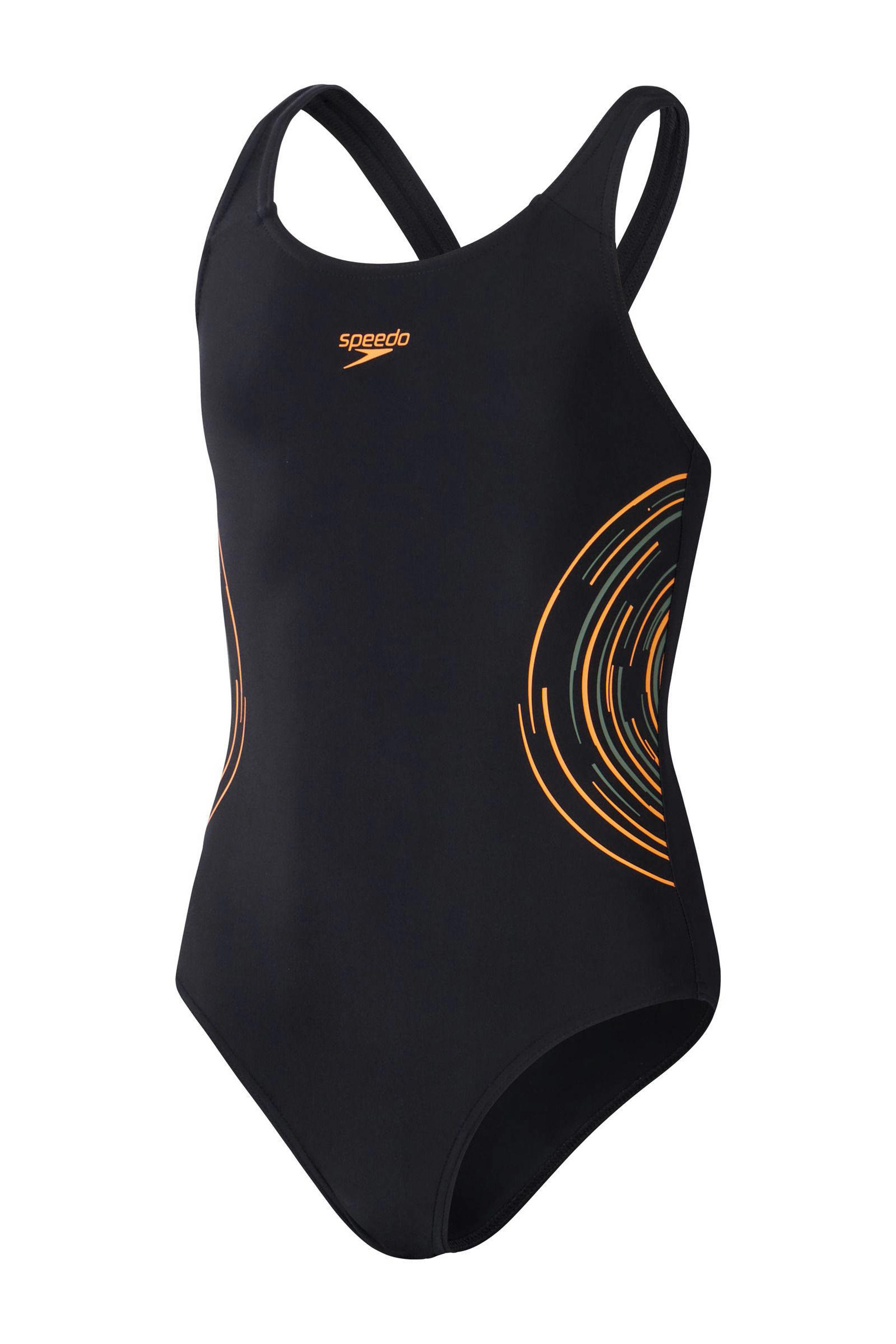 Speedo EnduraFlex sportbadpak Muscleback zwart/oranje | wehkamp