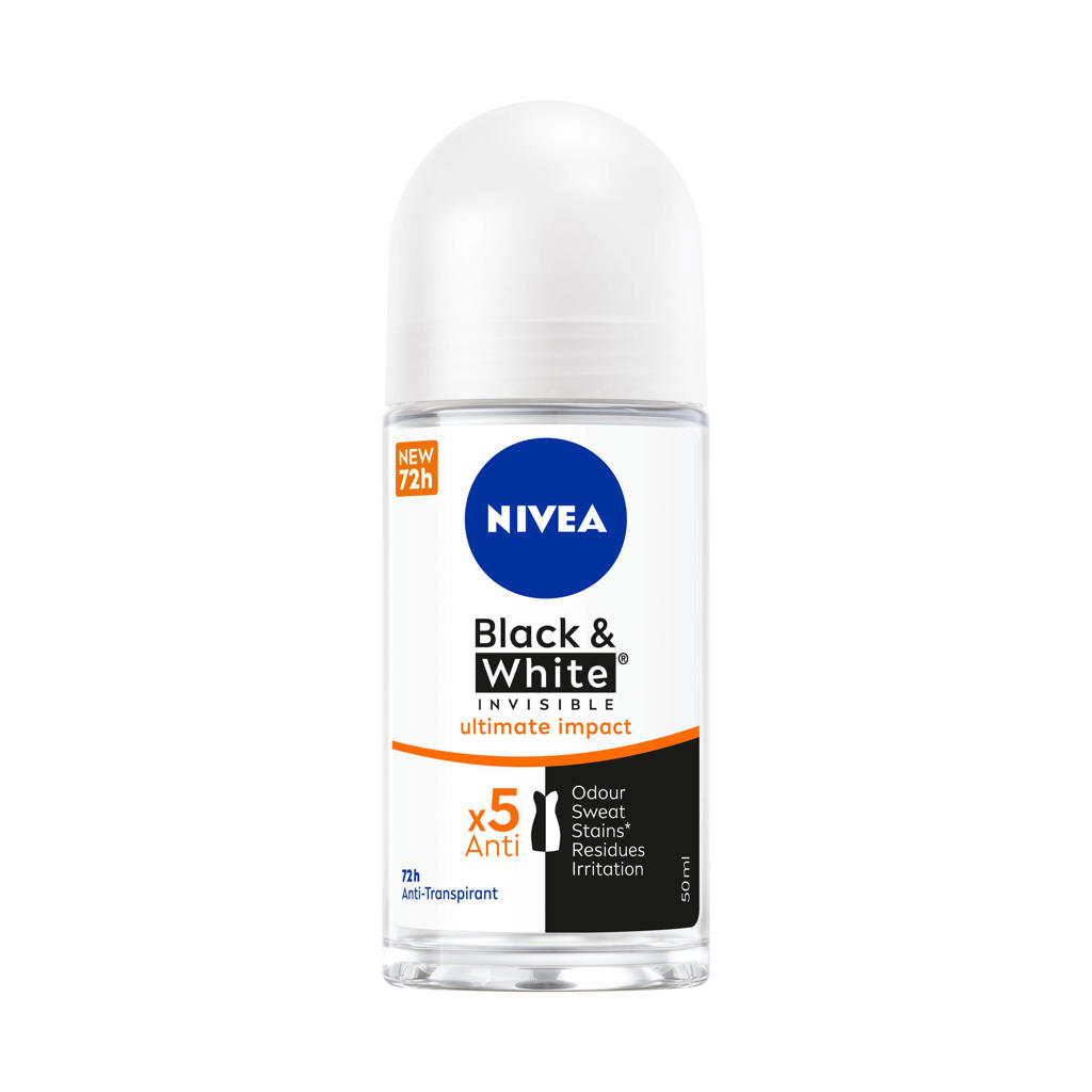 NIVEA Deodorant Black & White Ultimate Impact roller - 50 ml | wehkamp