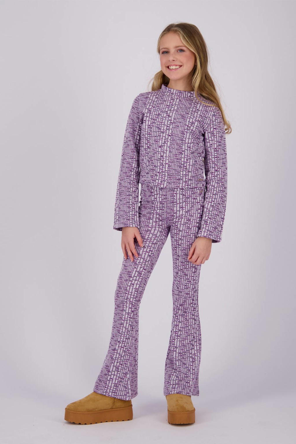 Vingino top Janouk met all over print lila | wehkamp