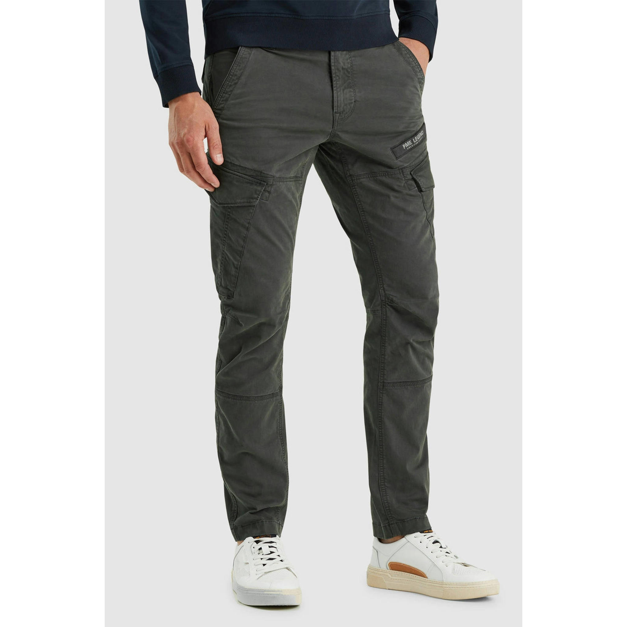 PME Legend tapered fit cargo broek NORDROP grijs | wehkamp