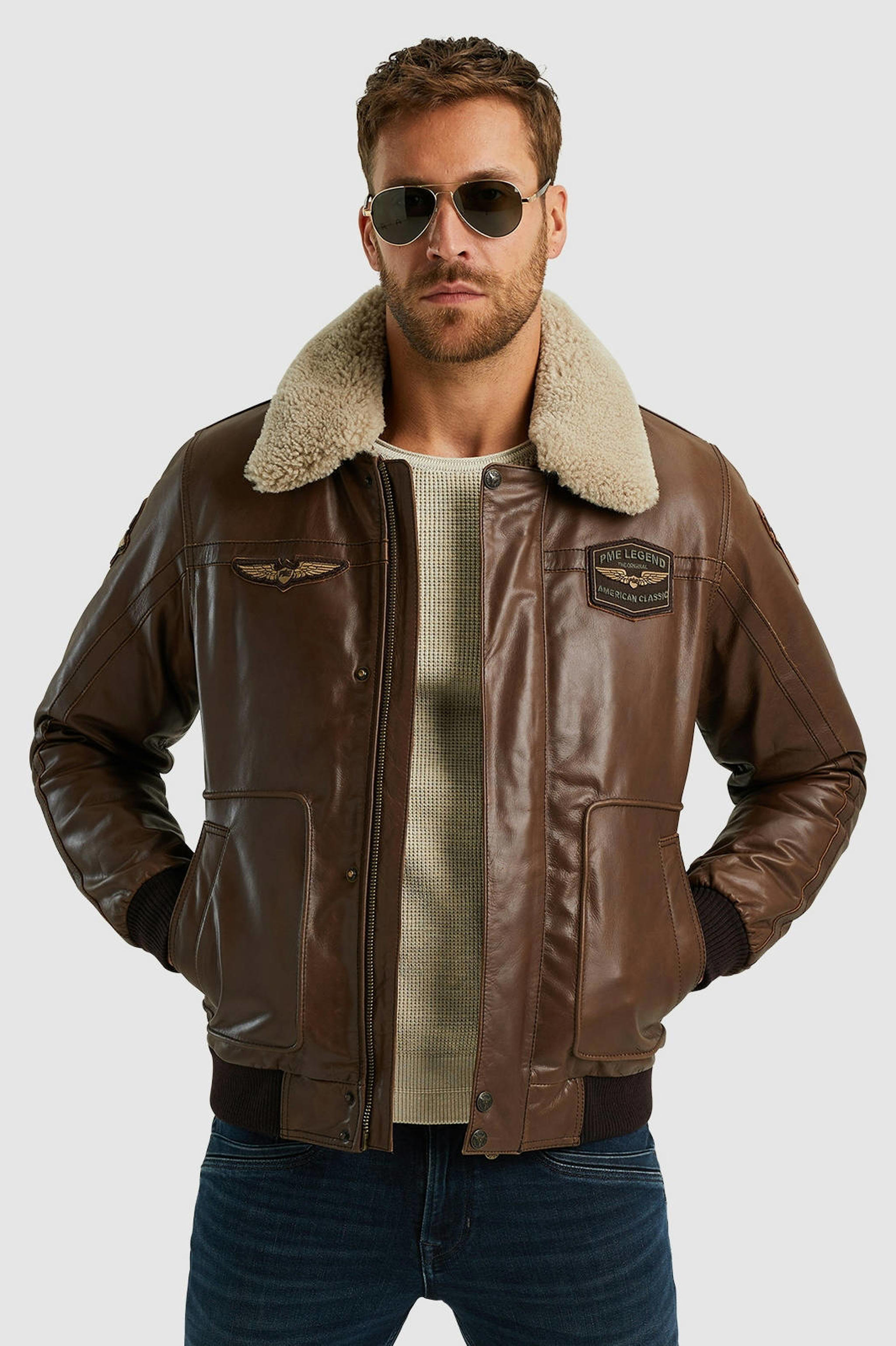 PME Legend leren jas HUDSON bruin | wehkamp