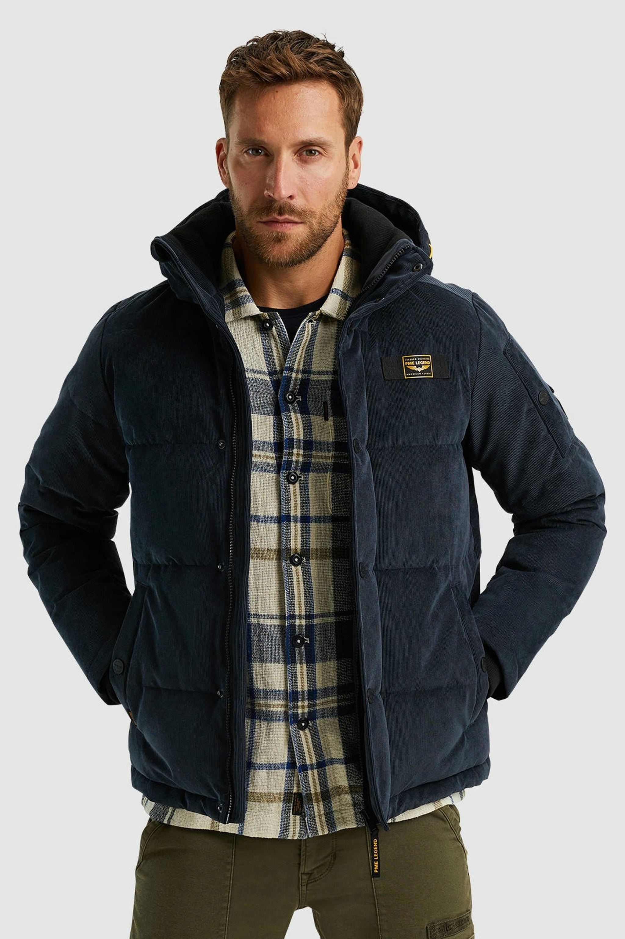 PME Legend gewatteerde winterjas Gobbler donkerblauw | wehkamp