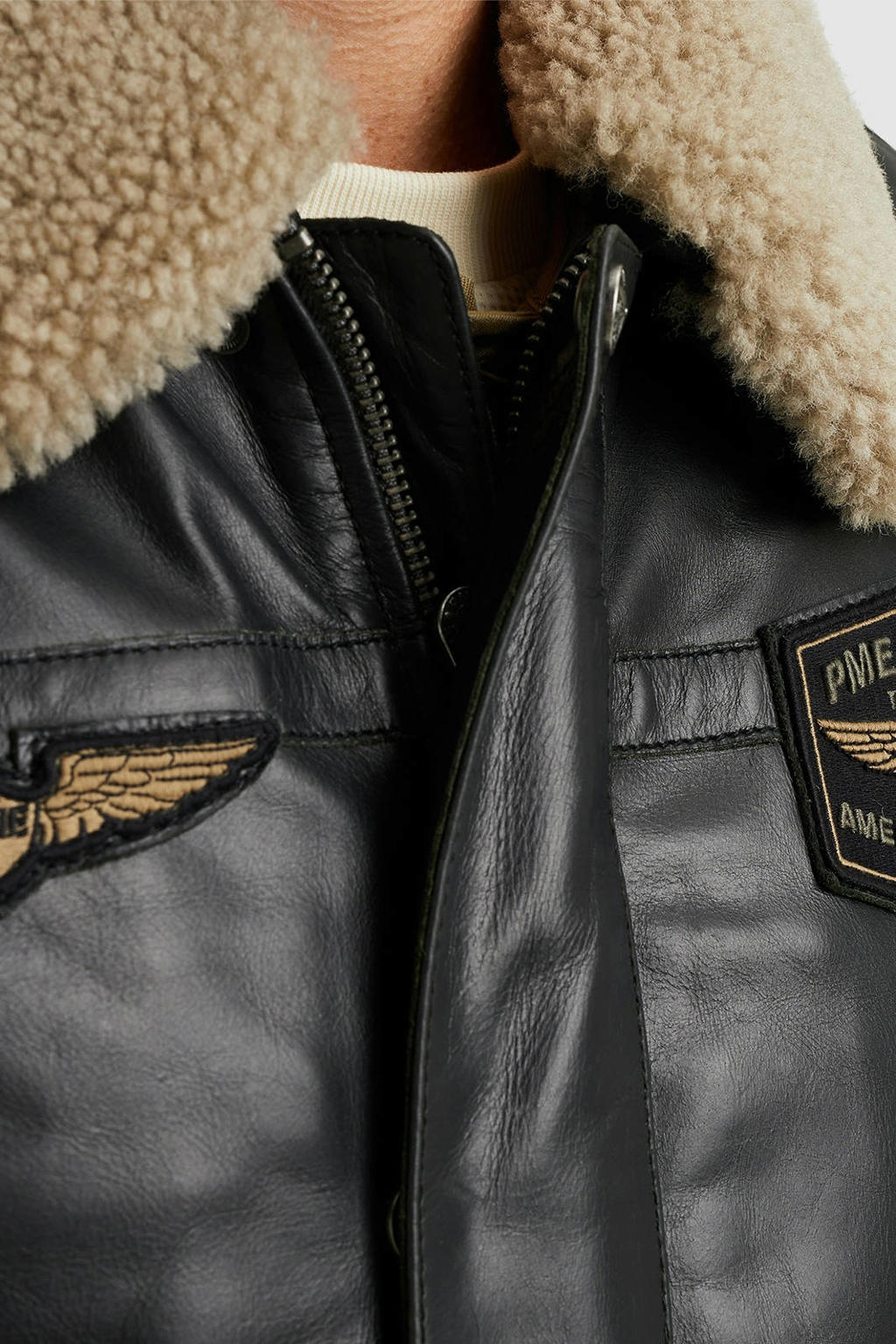 PME Legend leren jas HUDSON antraciet | wehkamp