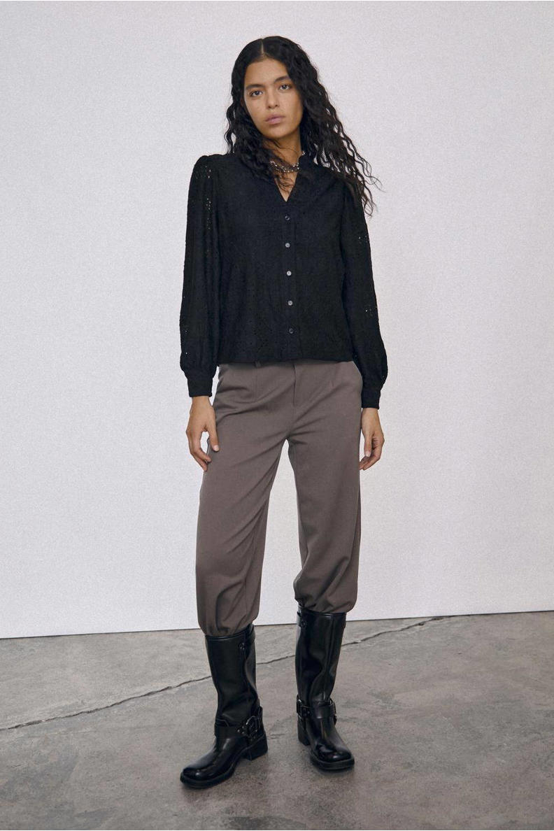 OBJECT blouse OBJFEODORA zwart | wehkamp