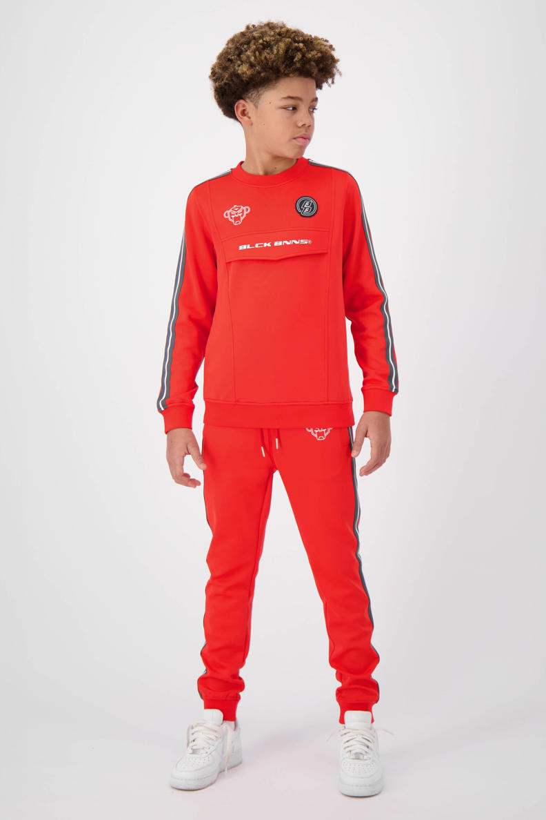 BLACK BANANAS sweater JR. TAPED ANORAK met contrastbies en 3D ...