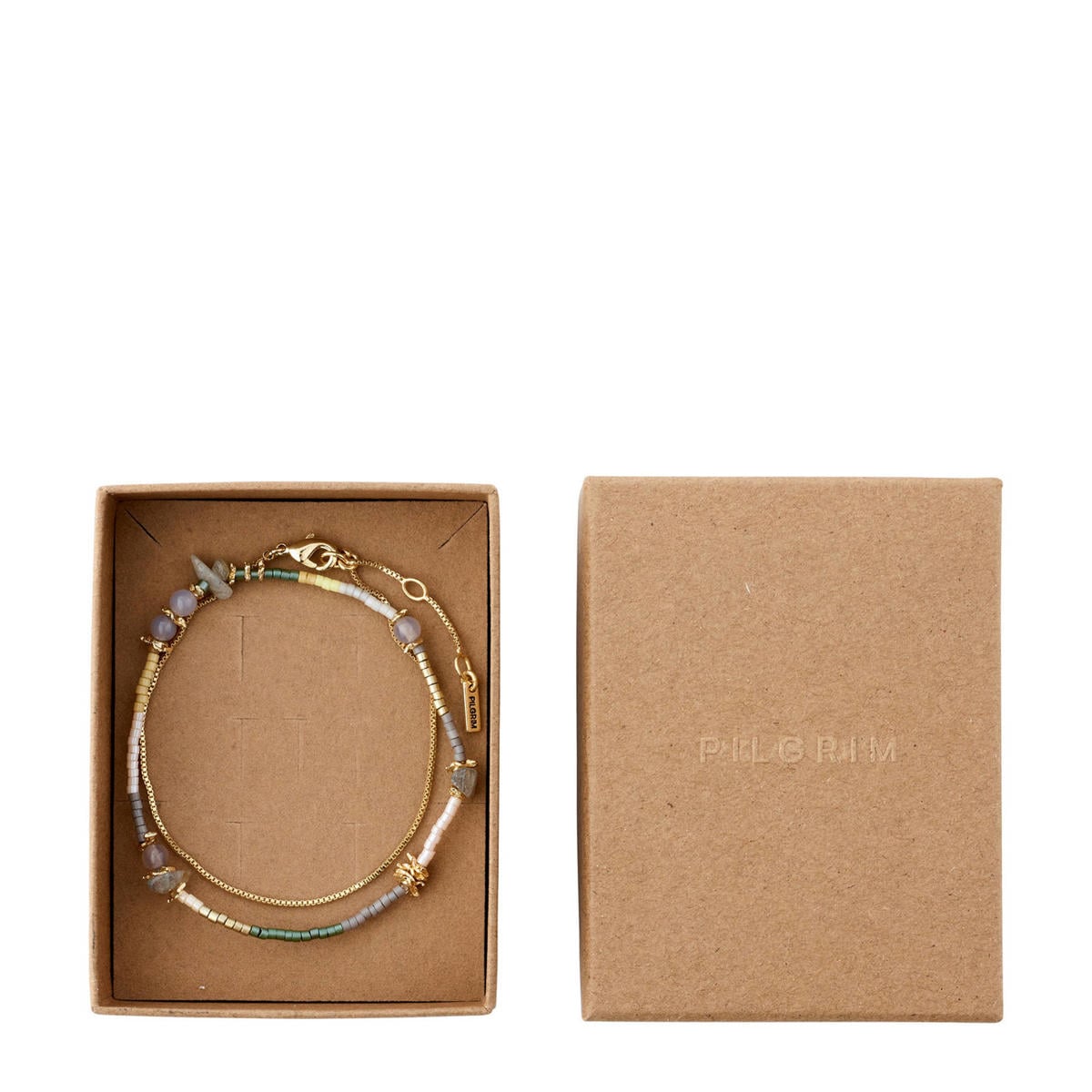PILGRIM gold plated armband Pixie - set van 2 giftbox | wehkamp