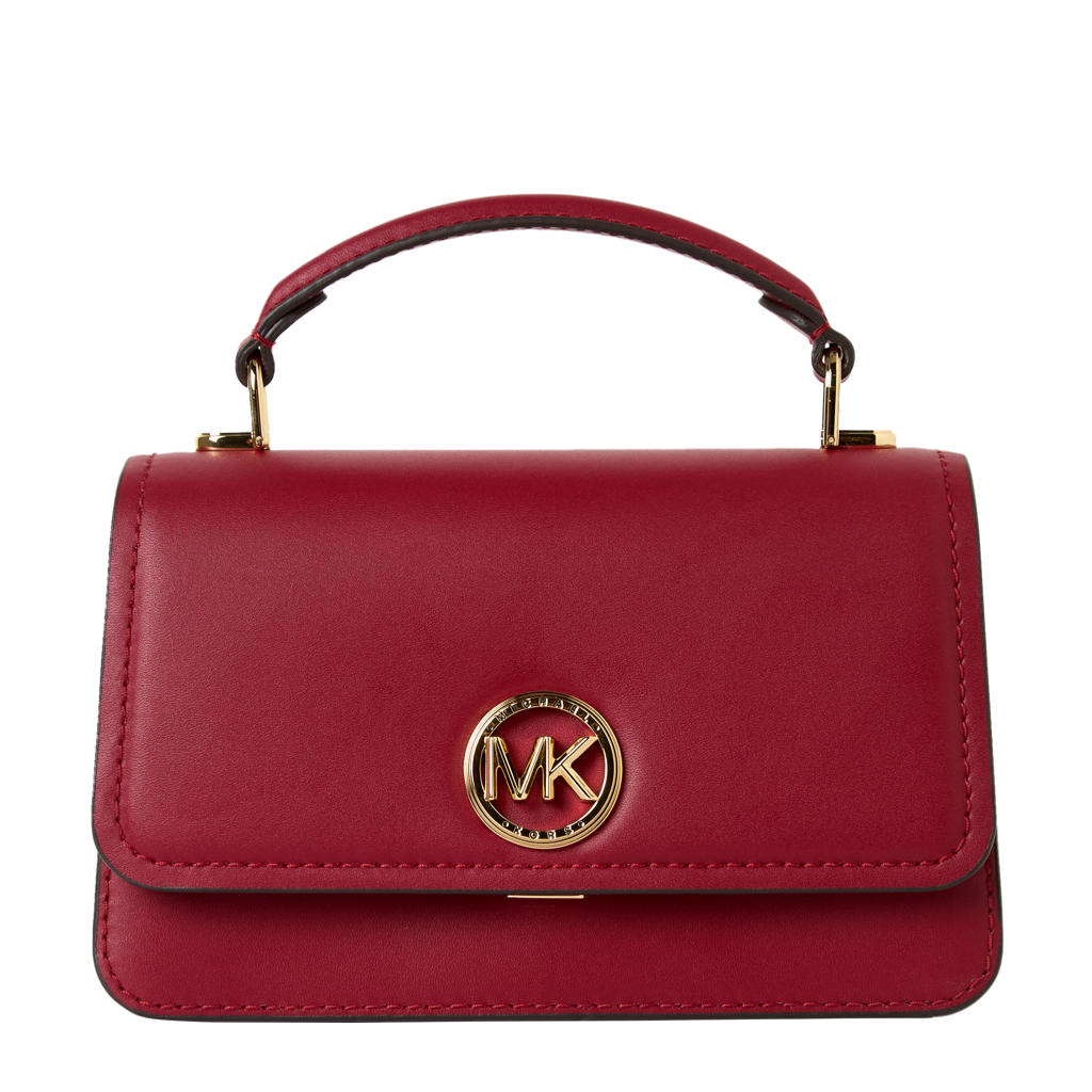 Michael Kors leren crossbody tas Delaney donkerrood | wehkamp