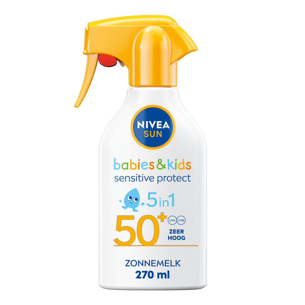 NIVEA SUN Kids Protect & Sensitive zonnebrand spray - SPF50+ - 270 ml | wehkamp