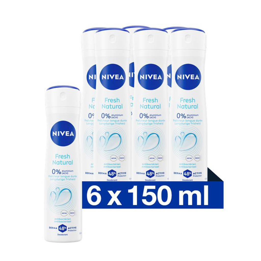 NIVEA Deodorant Spray Fresh Natural 150 ml Multiverpakking | wehkamp