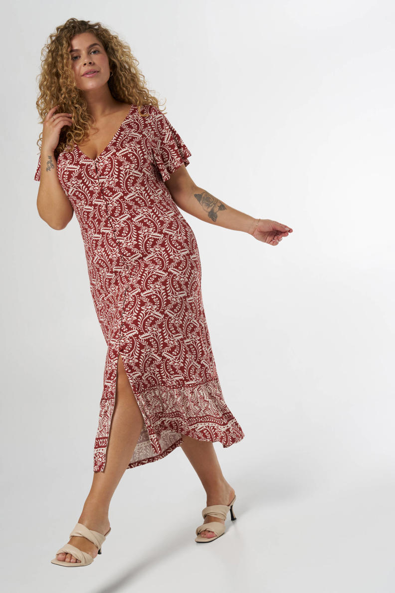 MS Mode jurk met all over print rood | wehkamp