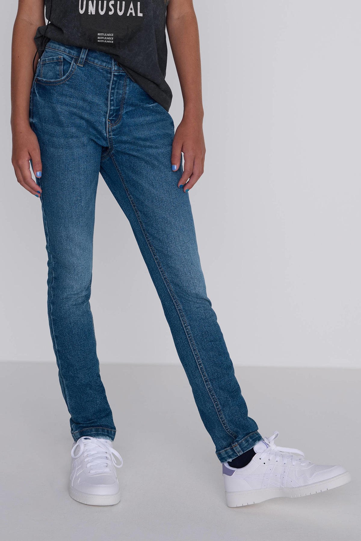 Coolcat Skinny Jeans Doris Medium Blauw | wehkamp