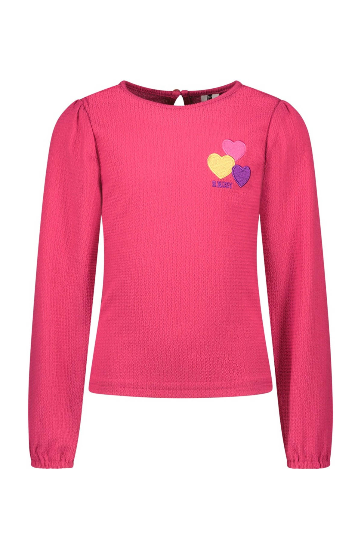 B.Nosy longsleeve met all over print donkerroze | wehkamp