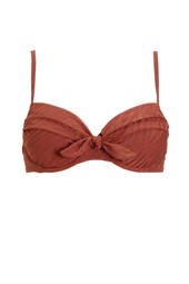 BEACHWAVE voorgevormde beugel bikinitop met goud lurex blauw | wehkamp