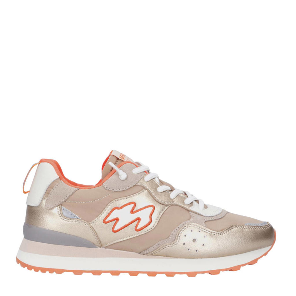 MRP MRP 47 leren sneakers goud/oranje | wehkamp