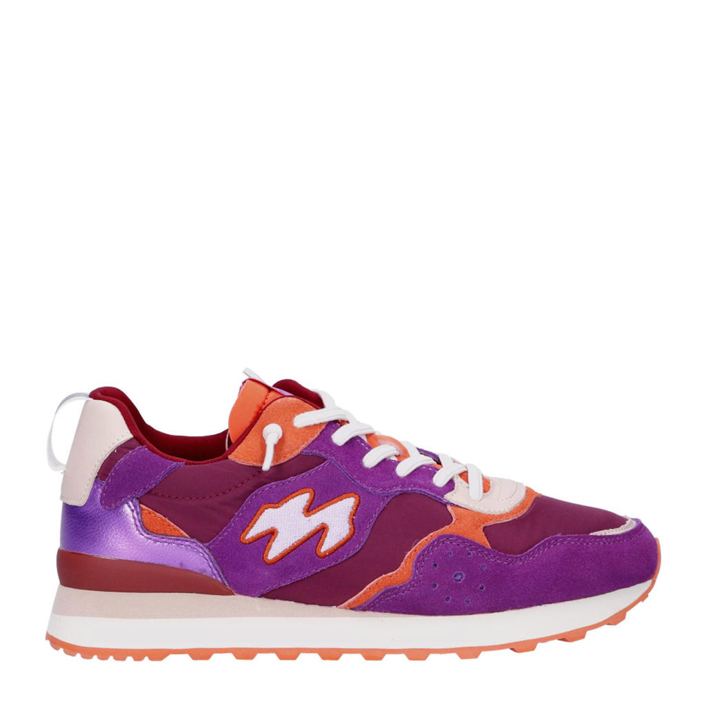 MRP MRP 74 suède sneakers paars/oranje | wehkamp