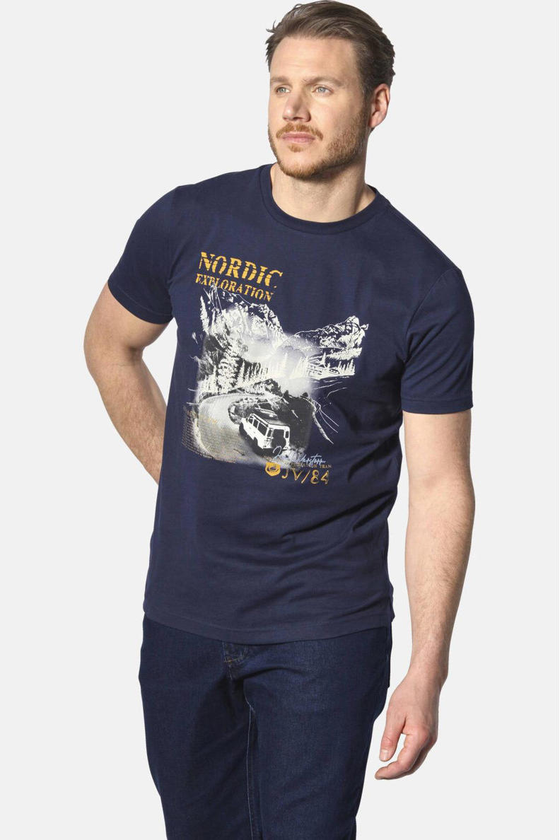 Jan Vanderstorm T-shirt HAKSE Plus Size donkerblauw | wehkamp