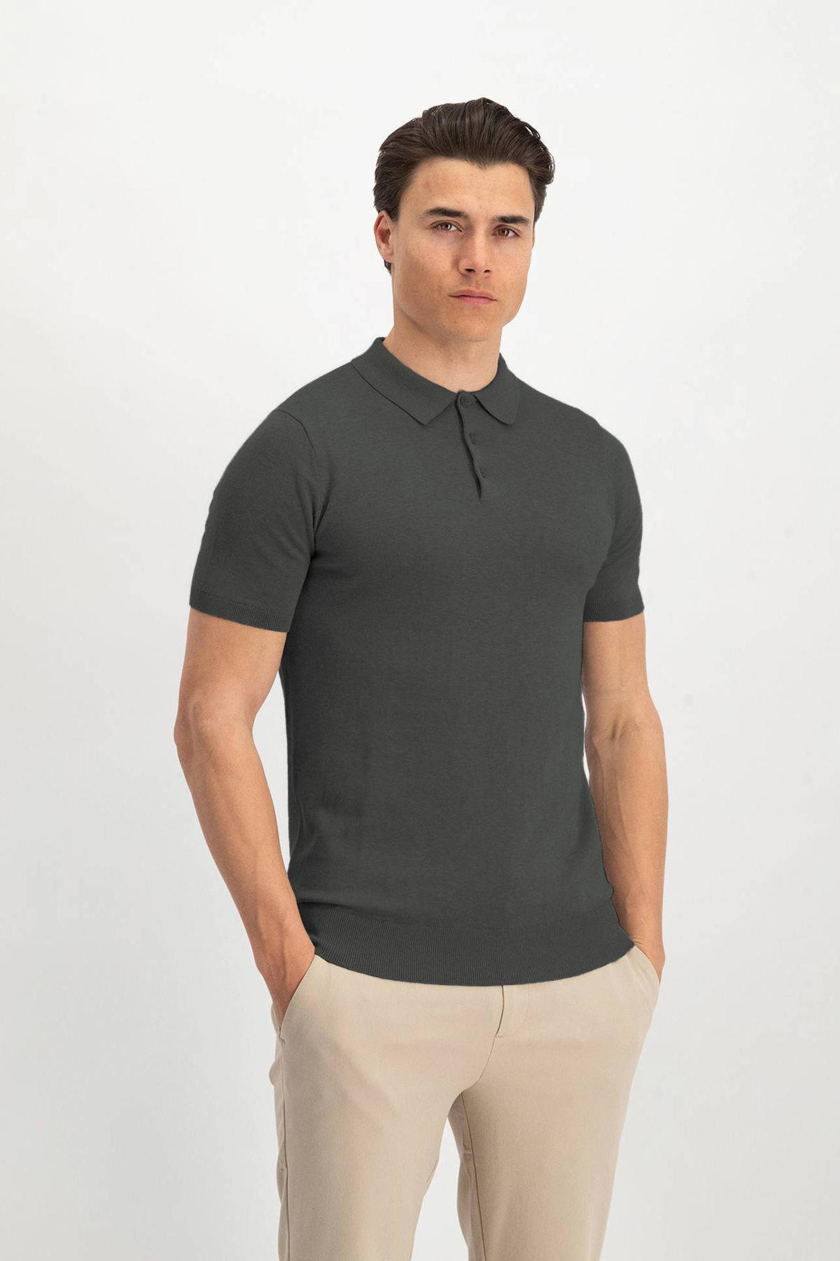 Saint Steve gebreide polo CHRIS | wehkamp