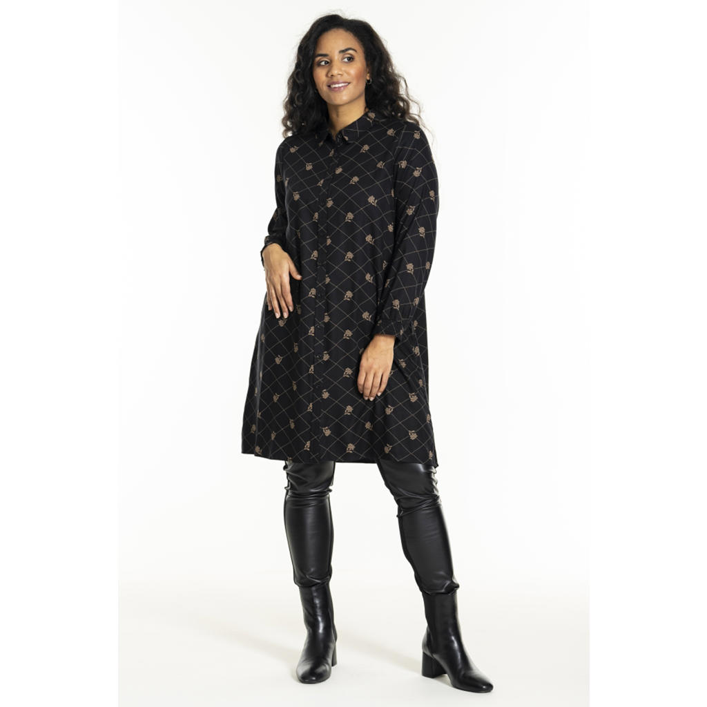 STUDIO tuniek met all over print zwart/bruin | wehkamp
