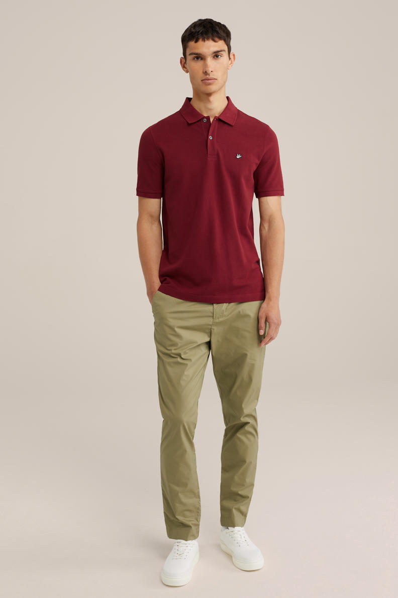 WE Fashion slim fit polo donkerrood | wehkamp