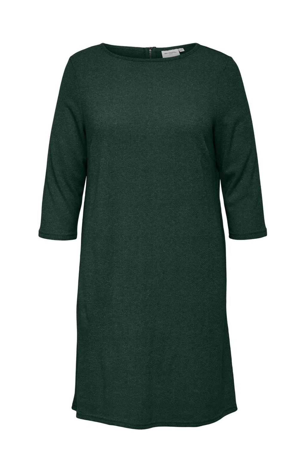ONLY CARMAKOMA jurk CARMARTHA donkergroen | wehkamp