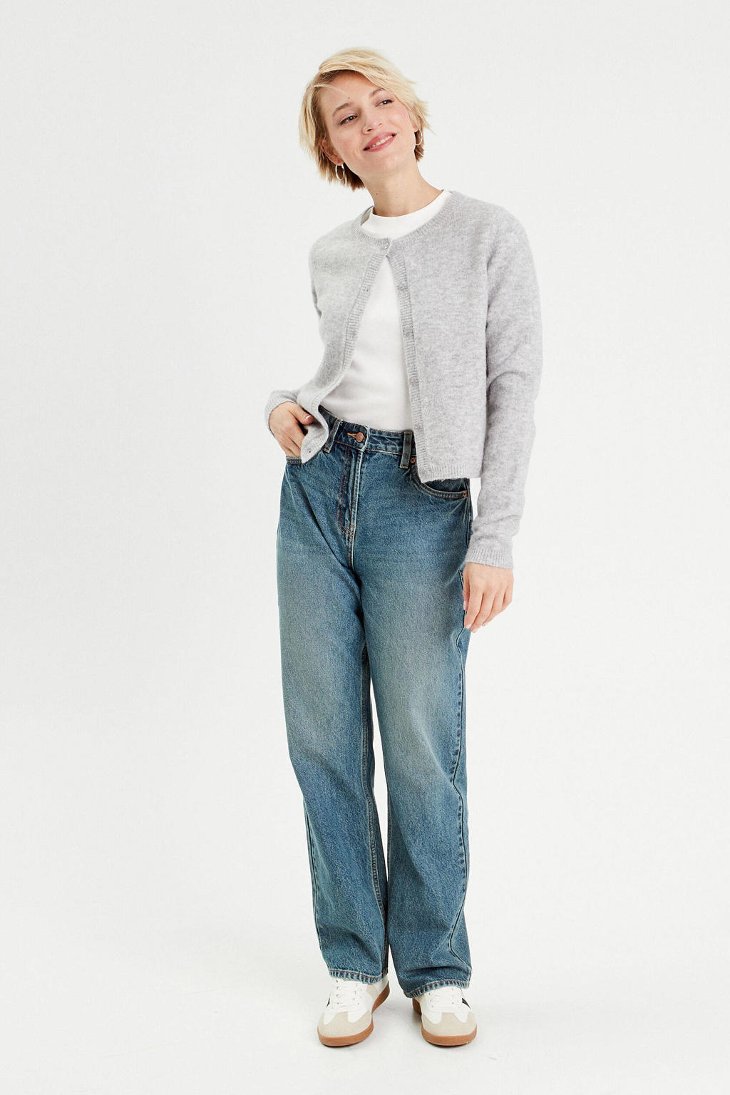 Cache Cache gebreid vest grijs | wehkamp