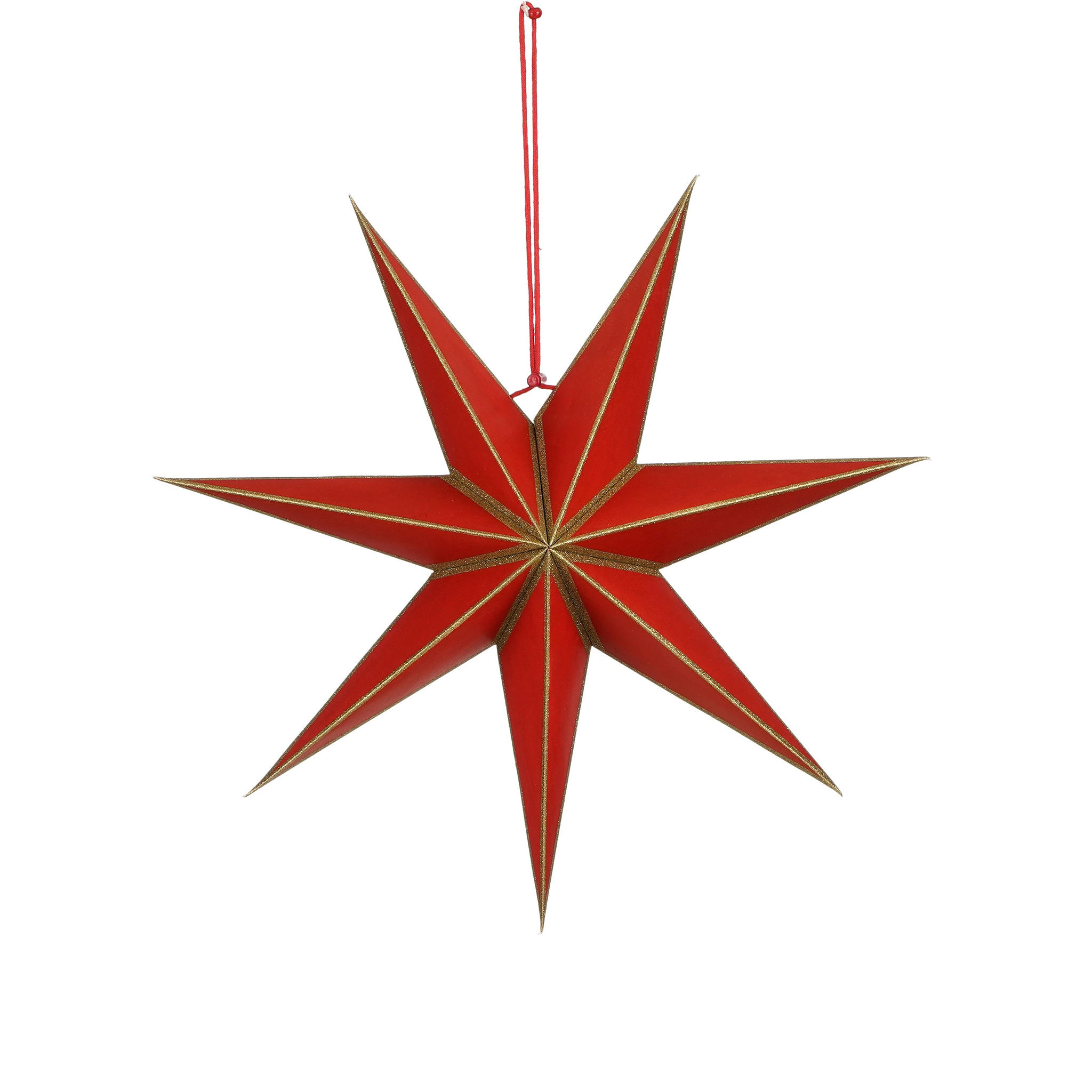 House of Seasons kerstornament ster rood (H18xø45cm) | wehkamp