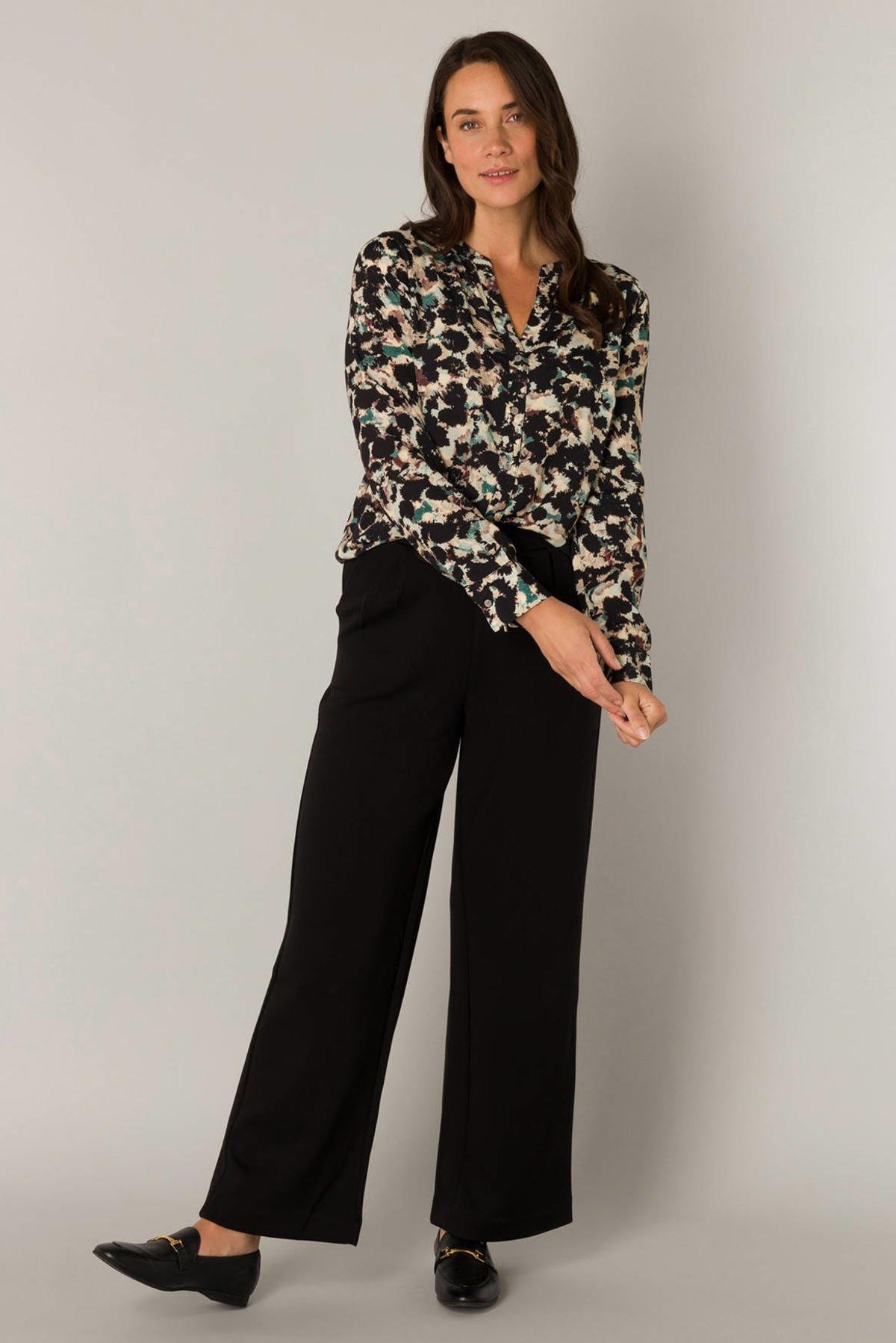 Yest top met all over print zwart/groen/ecru | wehkamp