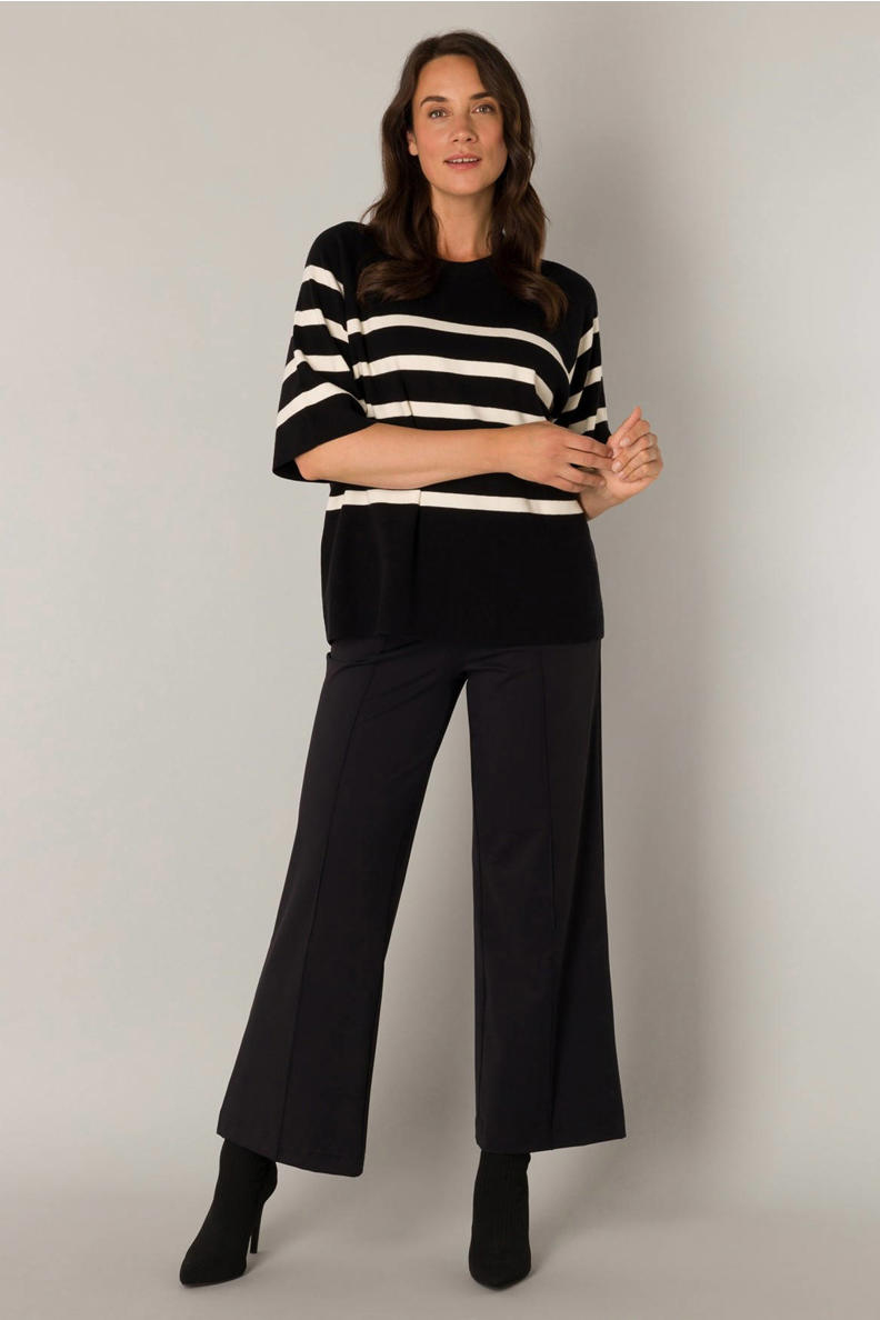 Yest gestreepte top black/ecru | wehkamp