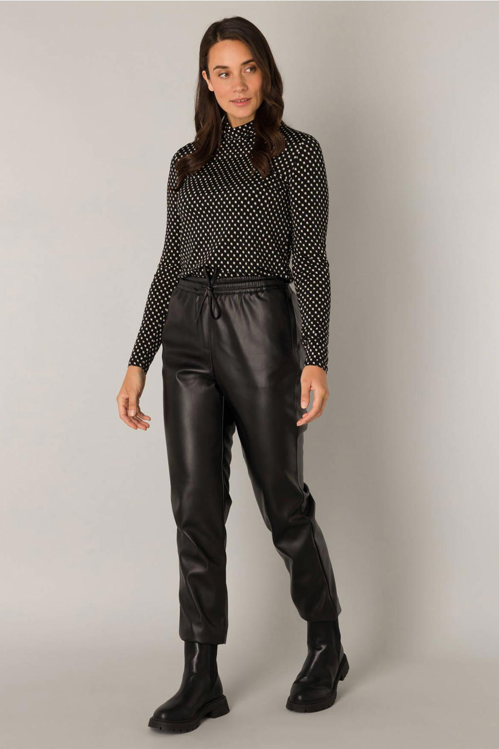 Yest top met stippen zwart/ecru | wehkamp