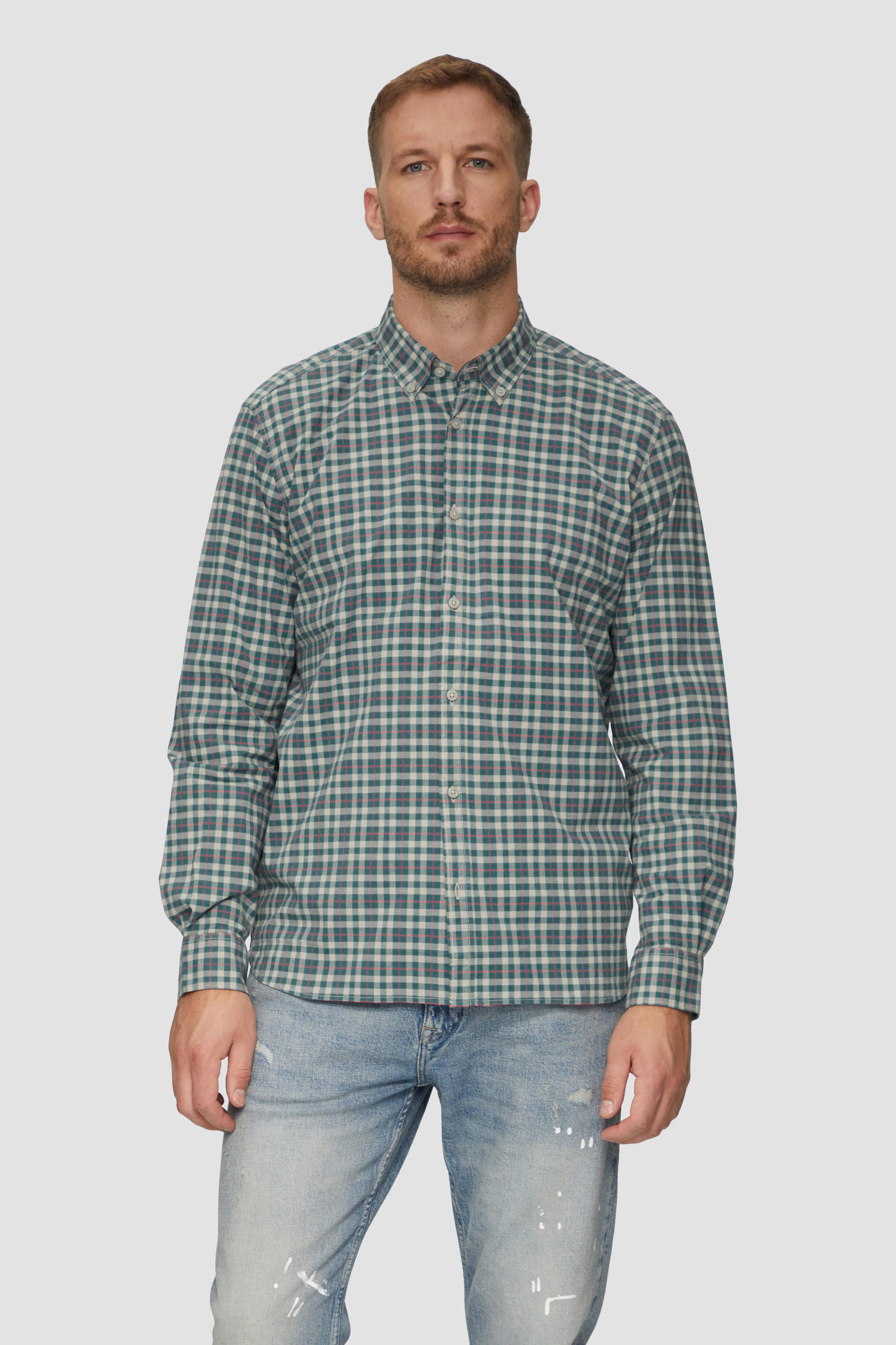 s.Oliver geruit overhemd groen | wehkamp