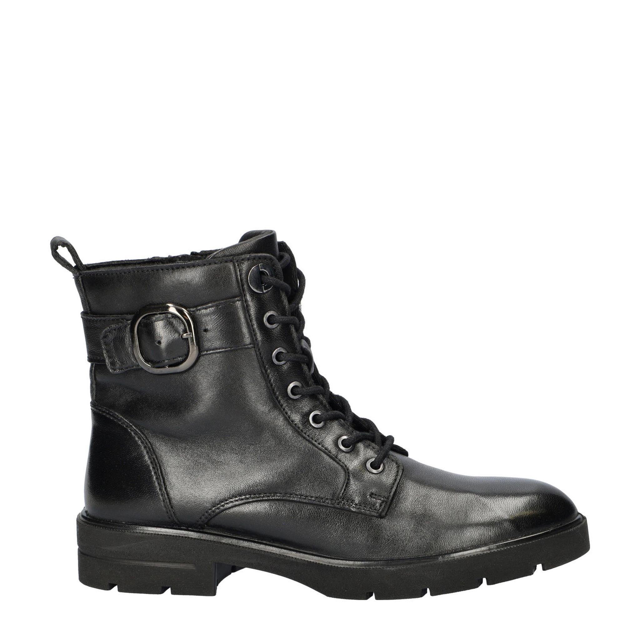 Nelson leren veterboots zwart | wehkamp