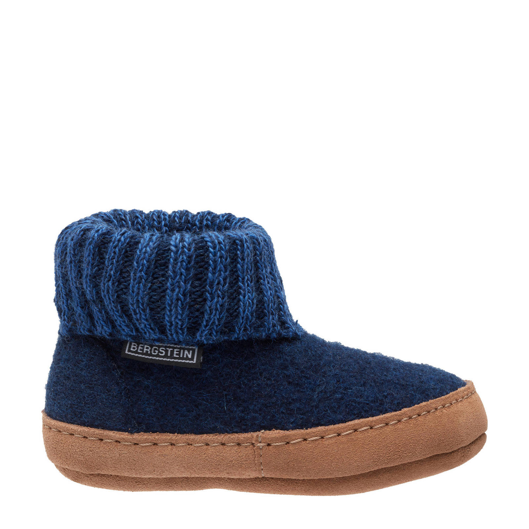 Bergstein wollen pantoffels donkerblauw | wehkamp