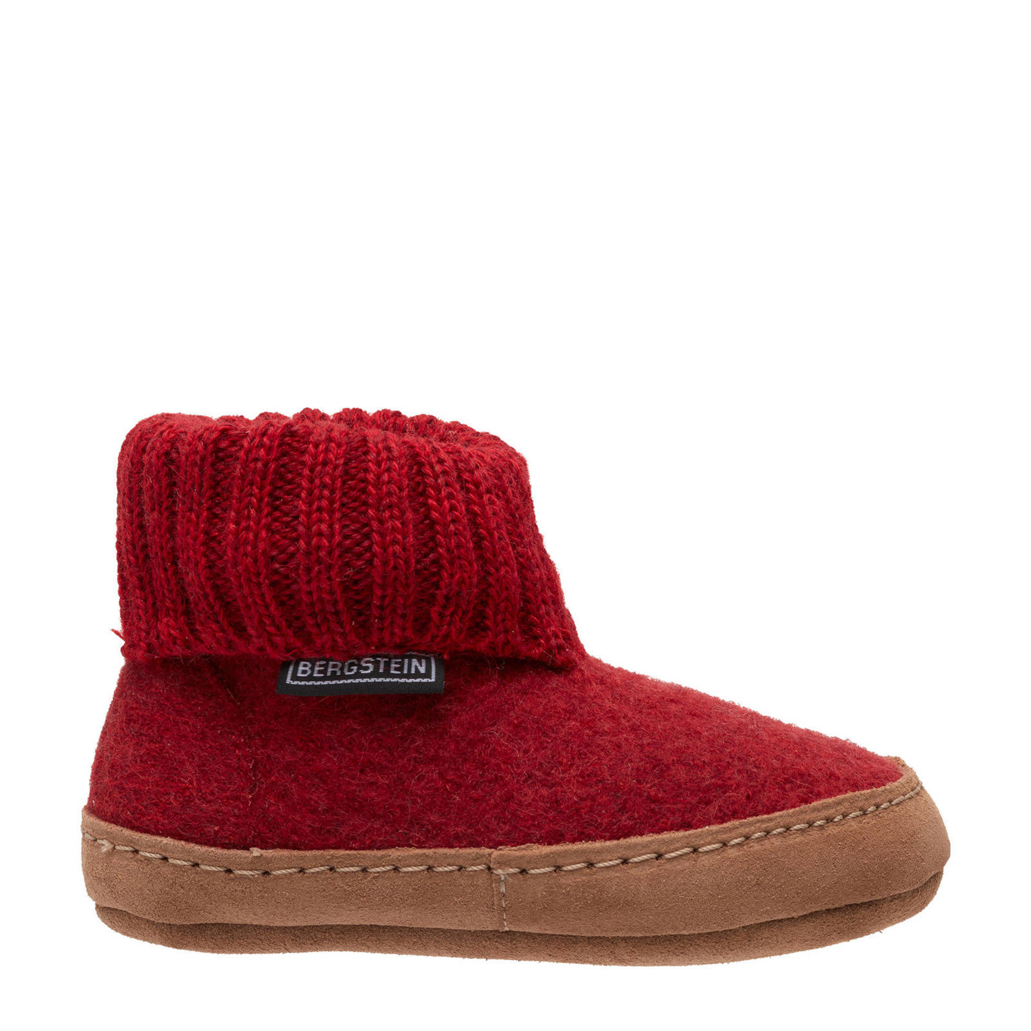 Bergstein wollen pantoffels rood | wehkamp