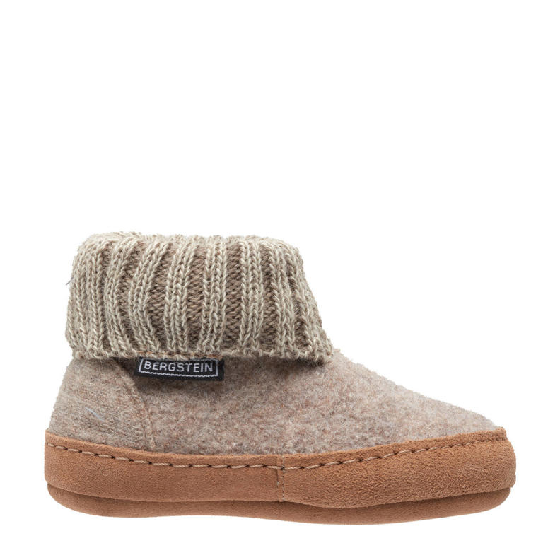 Bergstein wollen pantoffels beige | wehkamp